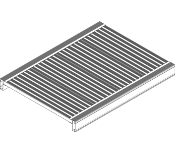 Platform stairs with single-sided access, with castors and handles,