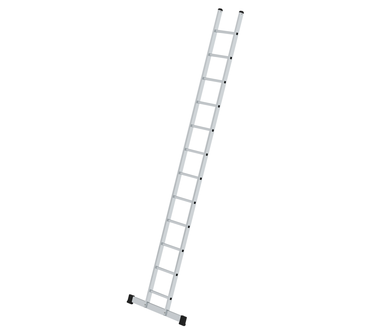 Rung straight ladder 350 mm wide with standard stabiliser, 12 rungs