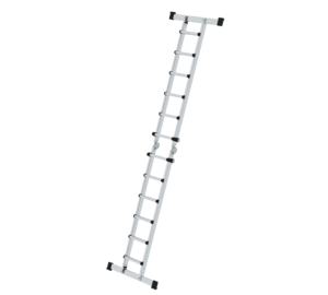 Telescopic ladder, 4-section, with stabiliser, 4x6 rungs | MUNK Group