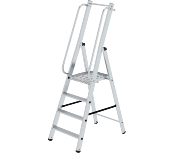 Platform ladder with castors, 4 steps | MUNK Group