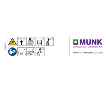 Handrail bracket for rigid aluminium work platforms, for rigid work