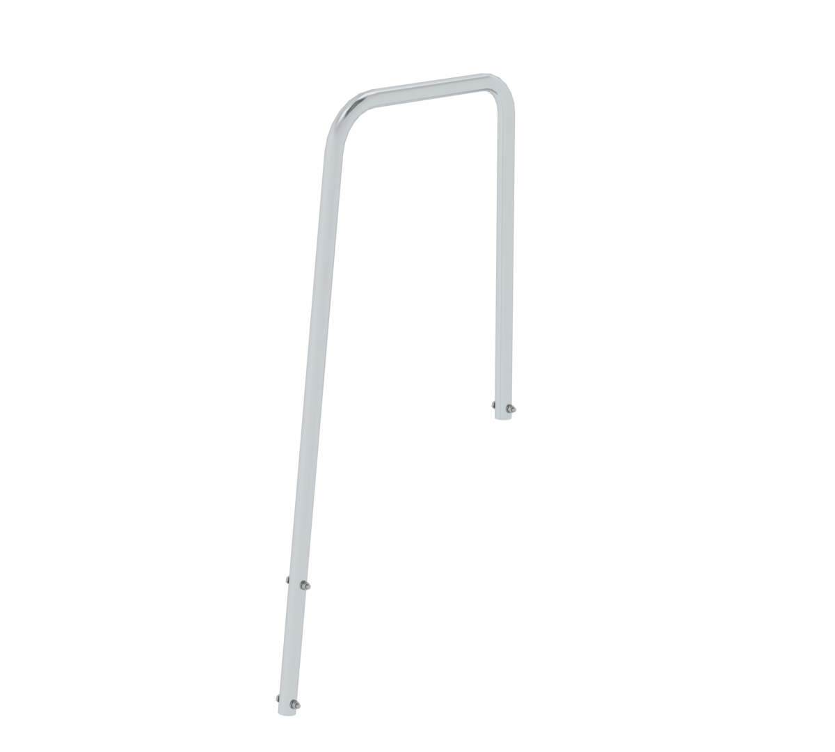 Handrail bracket for rigid aluminium work platforms, for rigid work