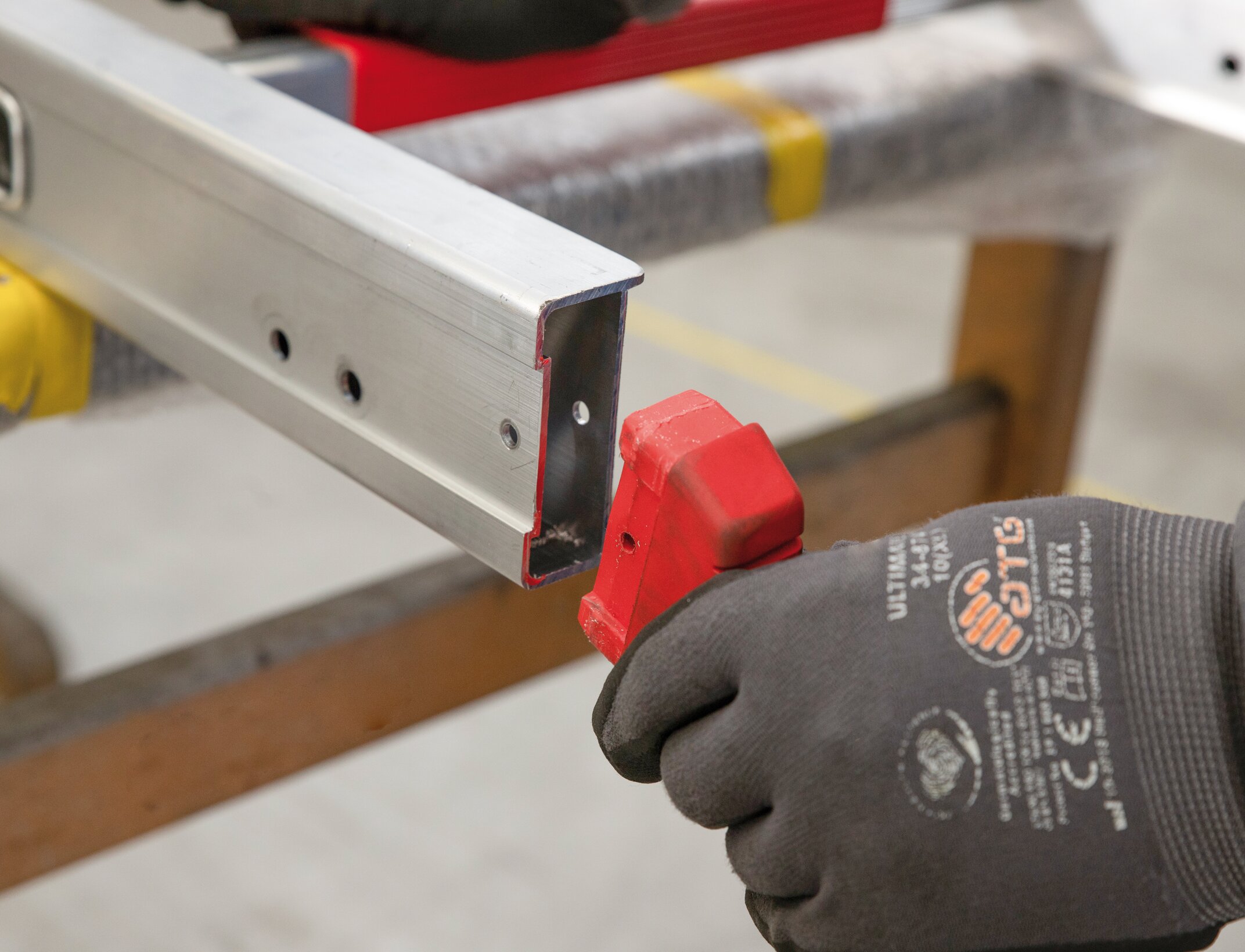 Repair fire service ladder: Replace ladder shoe